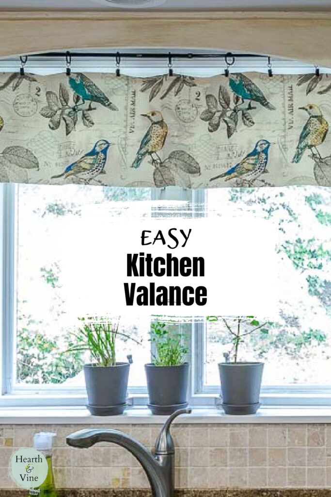 How To Make a Kitchen Window Valance in Under an Hour