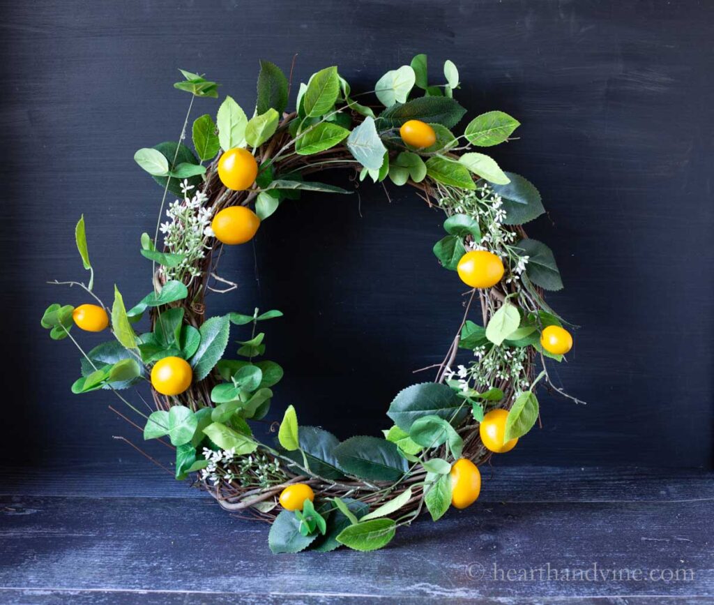 DIY Lemon Wreath - Sunshine for Your Front Door This Summer