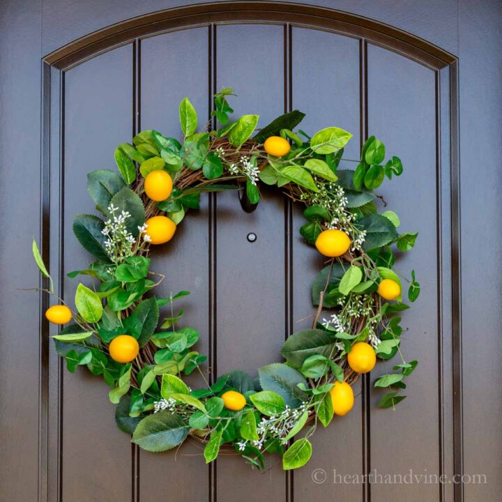 DIY Lemon Wreath - Sunshine for Your Front Door This Summer