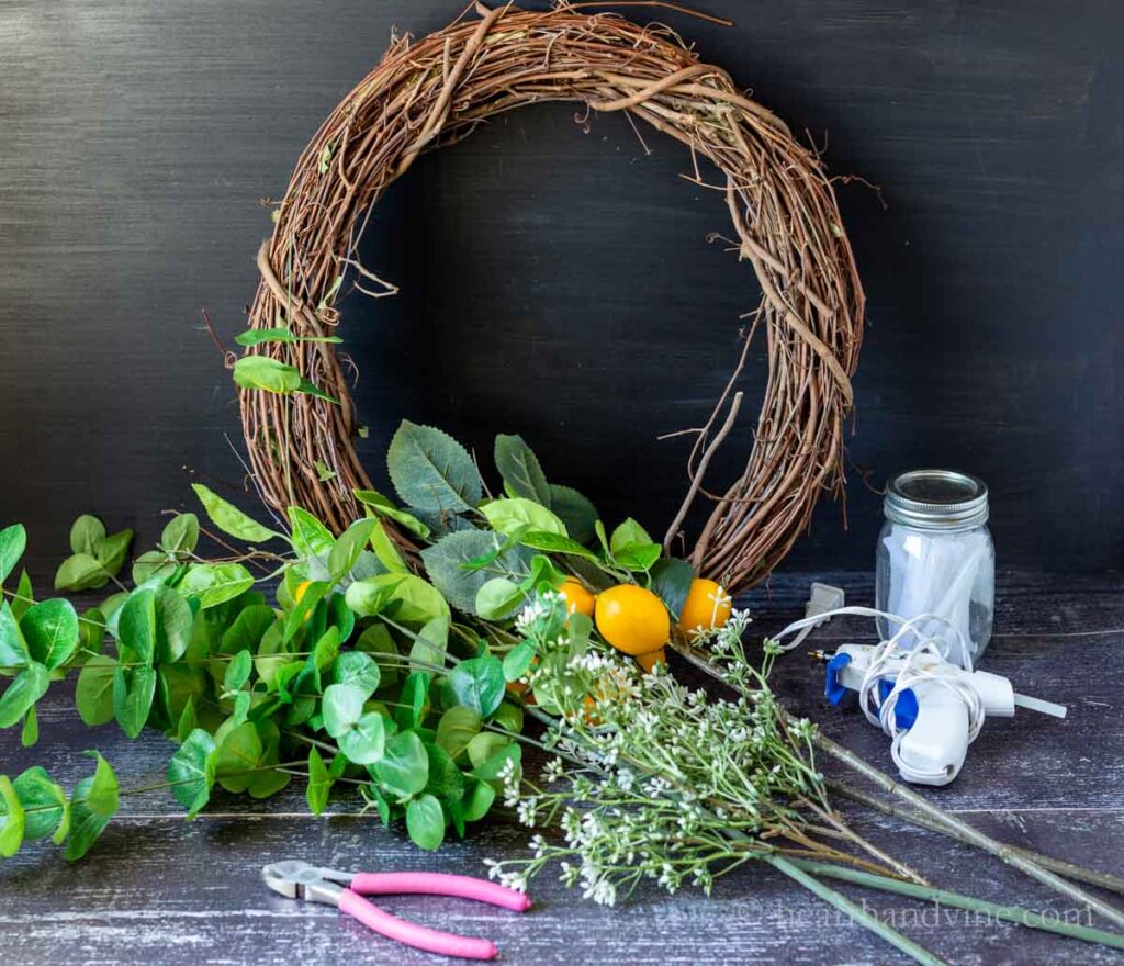 DIY Lemon Wreath - Sunshine for Your Front Door This Summer
