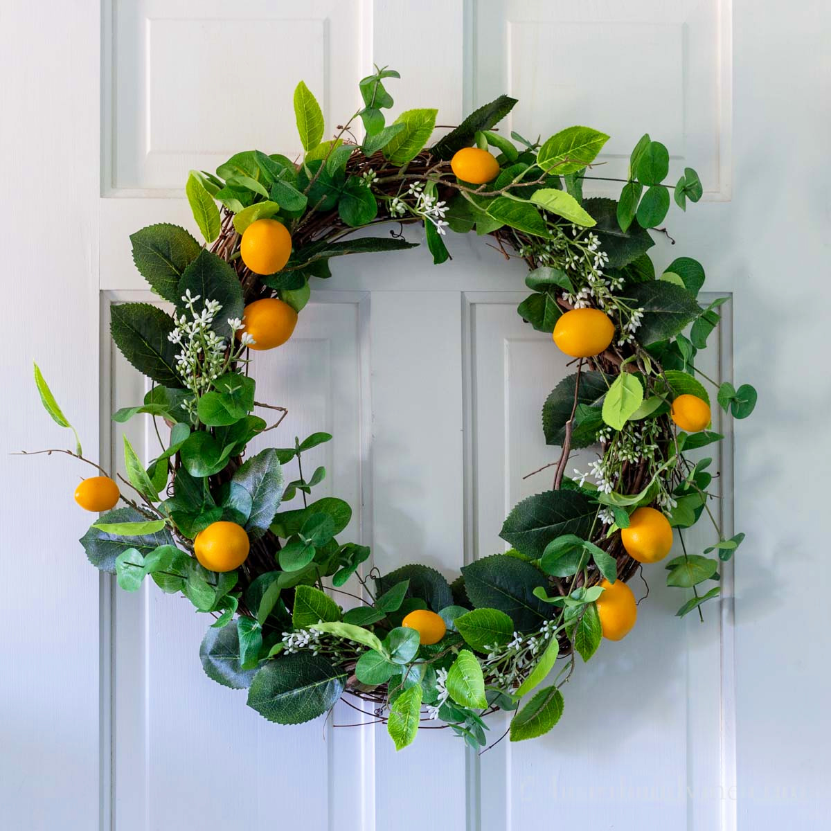 DIY Lemon Wreath - Sunshine for Your Front Door This Summer