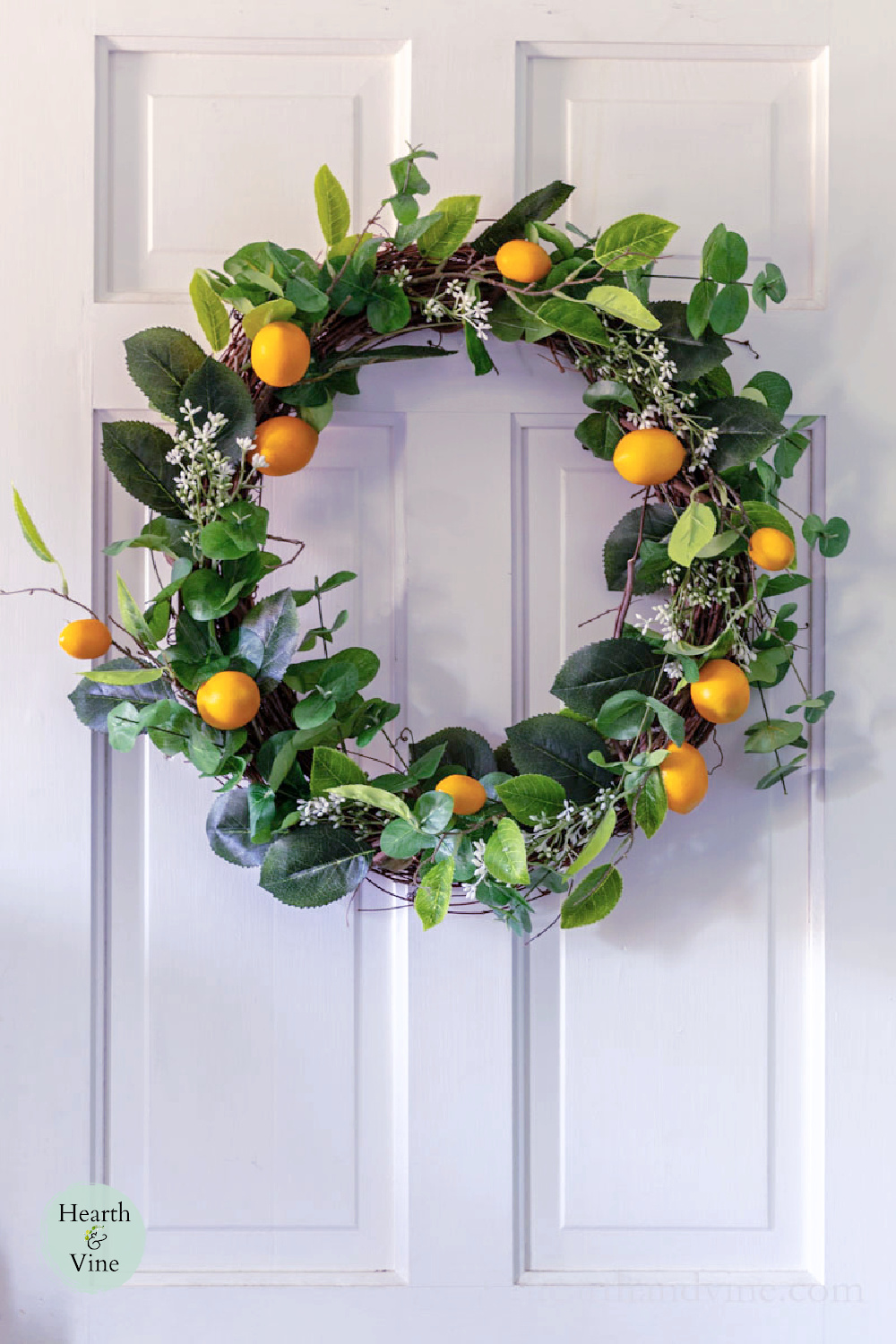DIY Lemon Wreath - Sunshine for Your Front Door This Summer