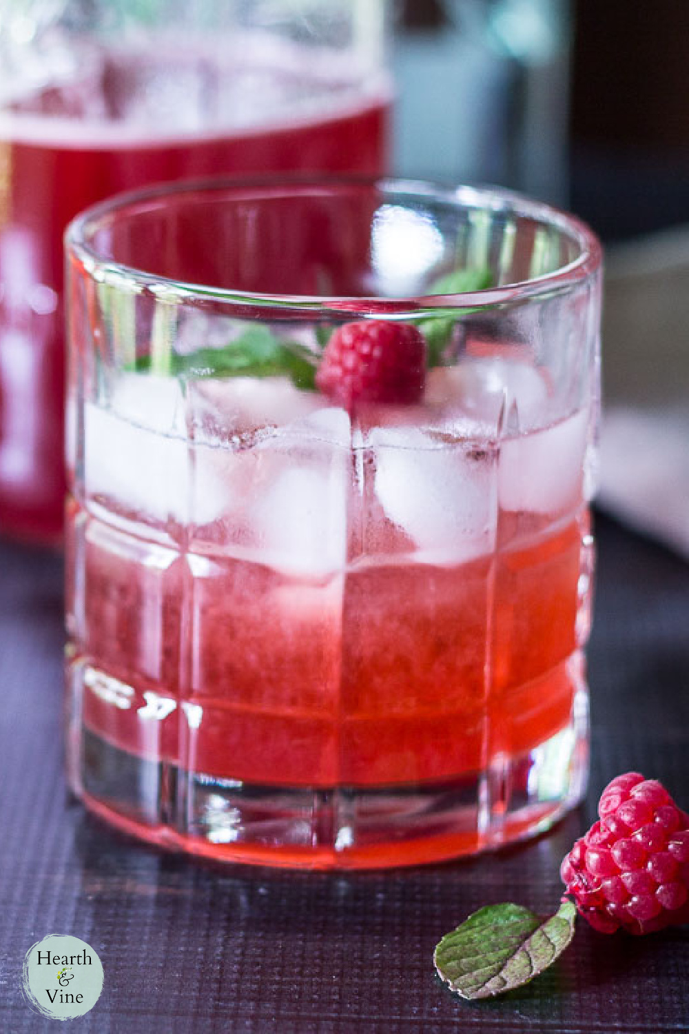 Raspberry Shrub Drink for Cocktails and Mocktails