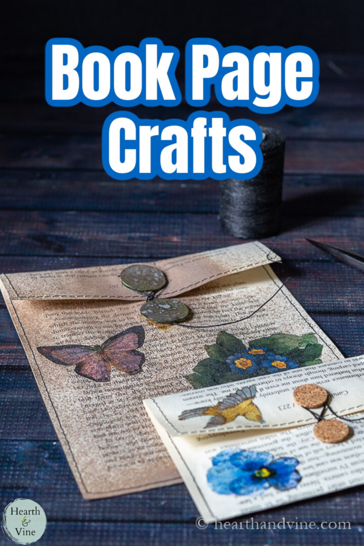 Book Page Craft to Create Gift Bags or Envelopes