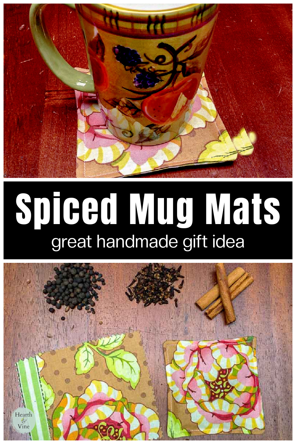Spiced Mug Mats - Easy Beginner Sewing Handmade Gift Idea