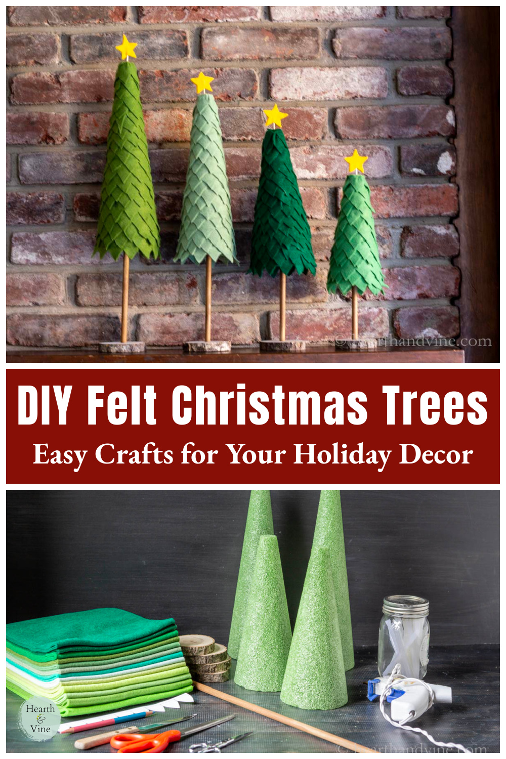 DIY Felt Christmas Trees