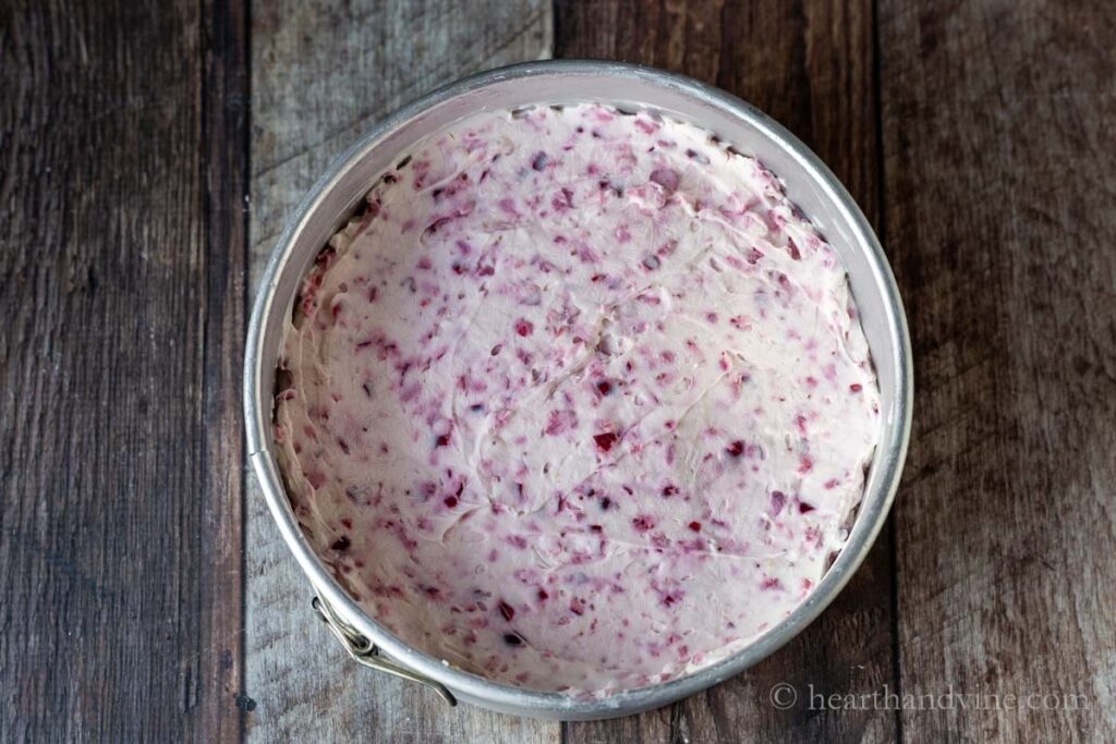 Cranberry Cheesecake Made with Fresh Cranberries