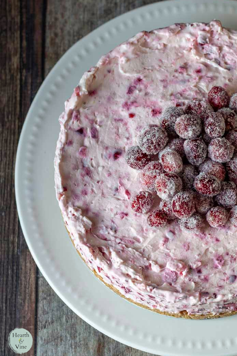 Cranberry Cheesecake Made with Fresh Cranberries