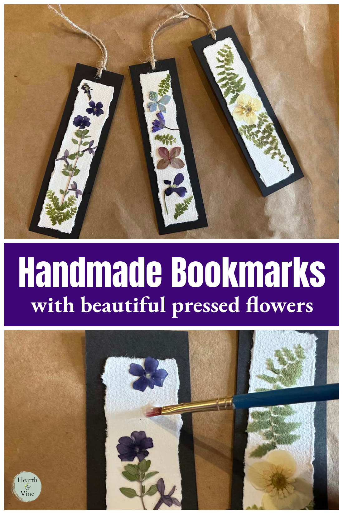 Pressed Flower Bookmarks - Two Styles to Try