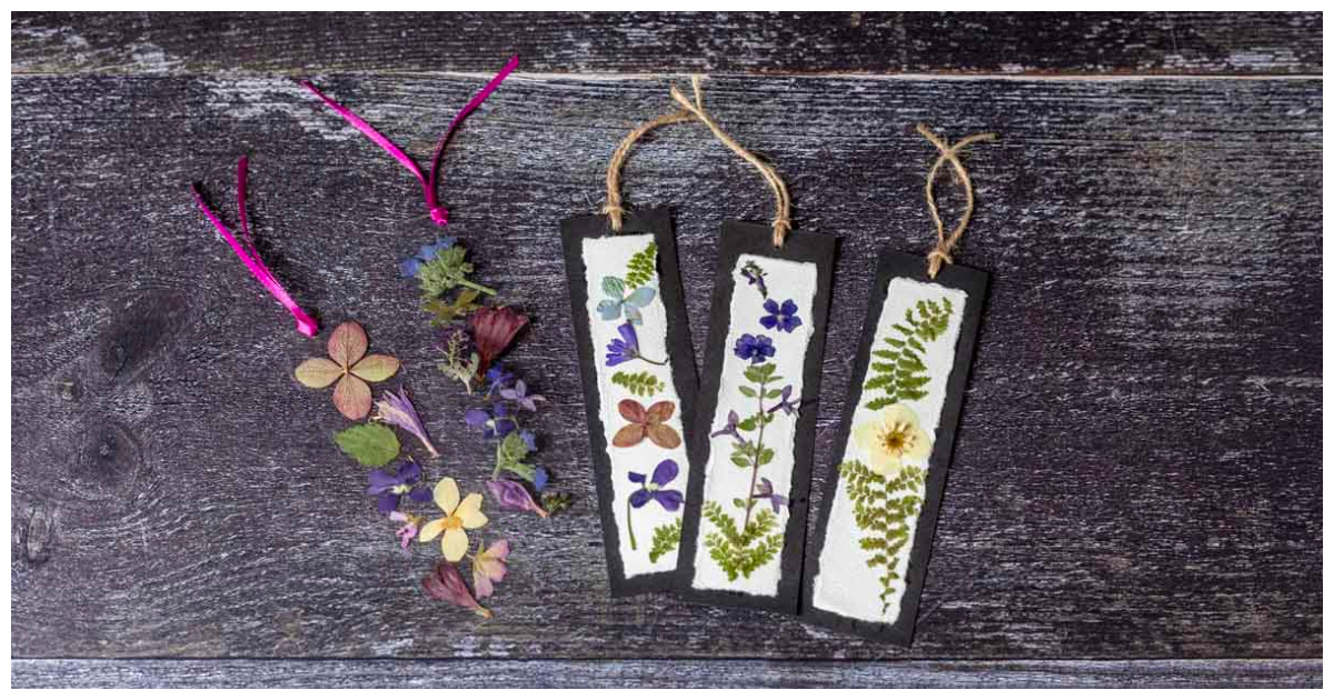 Pressed Flower Bookmarks - Two Styles to Try
