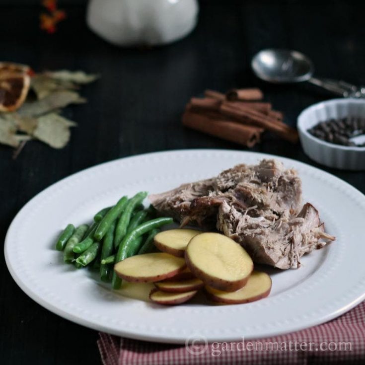 Spiced Apple Cider Braised Ham